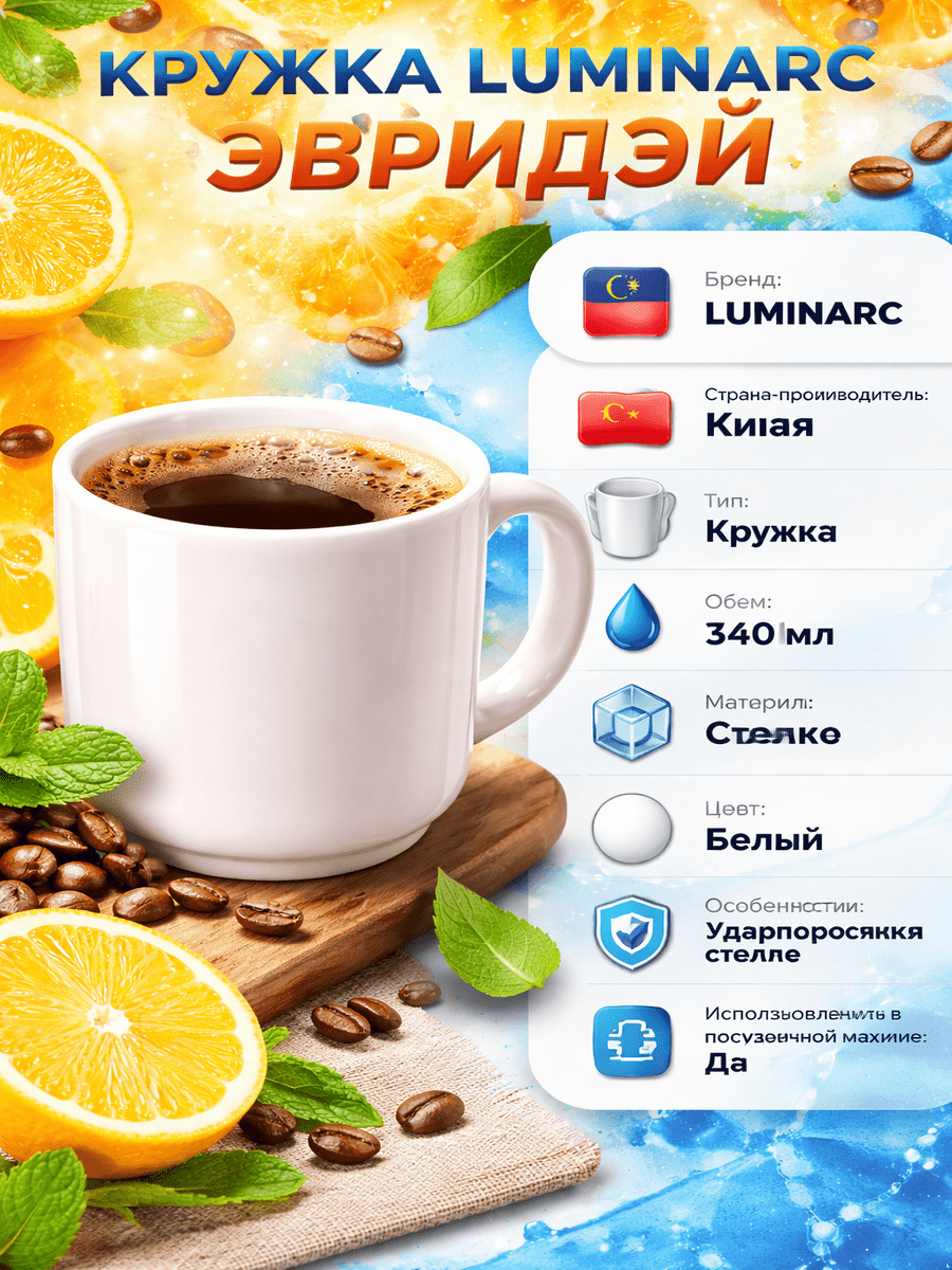 Кружка Luminarc Эвридэй, 340мл