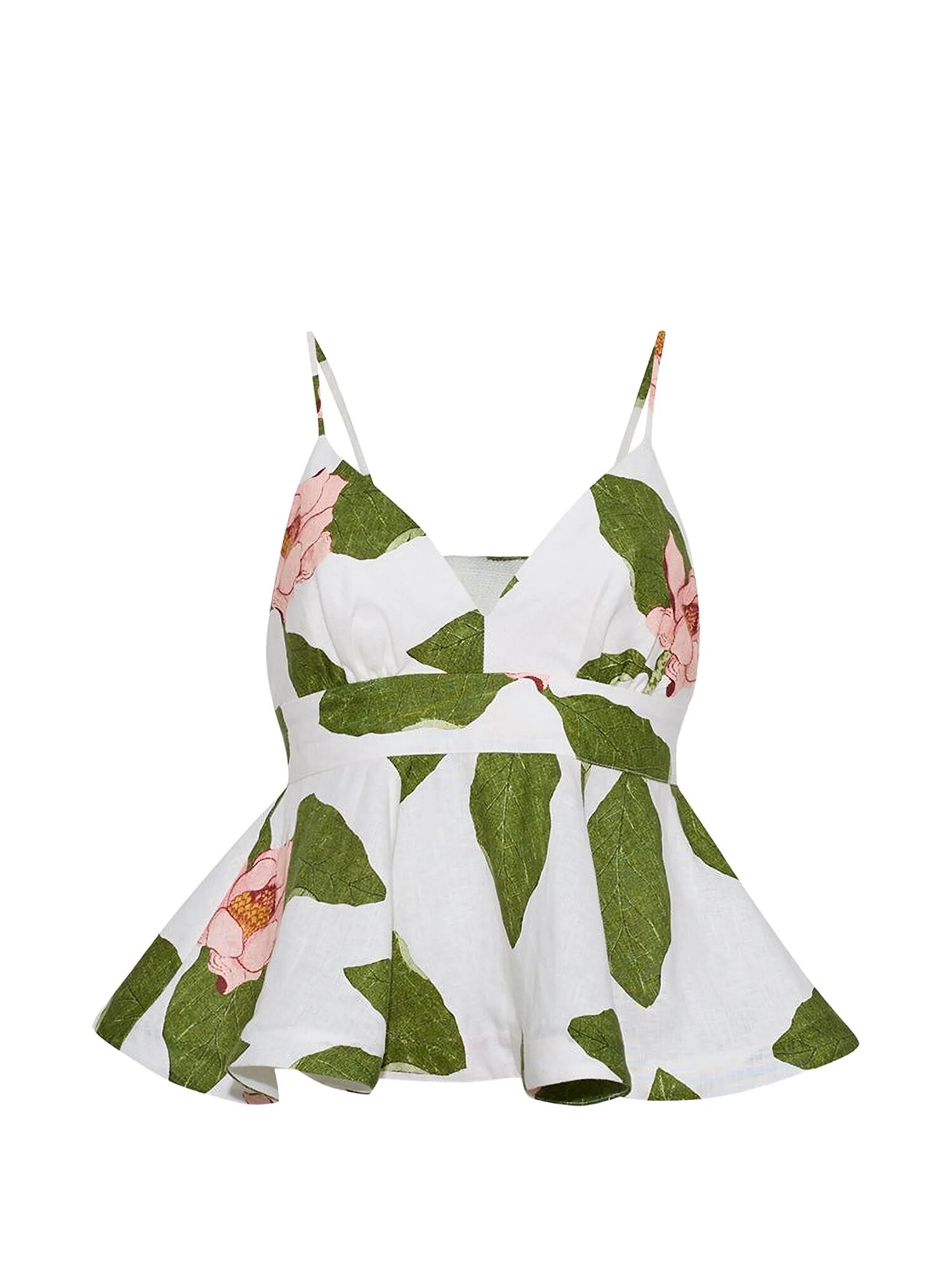 Топ Floral-print peplum top