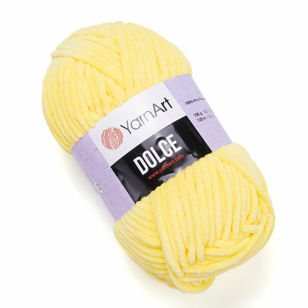 Пряжа для вязания Yarn-Art Dolce, 1 моток (120м, 100гр), цвет 851 Лимон