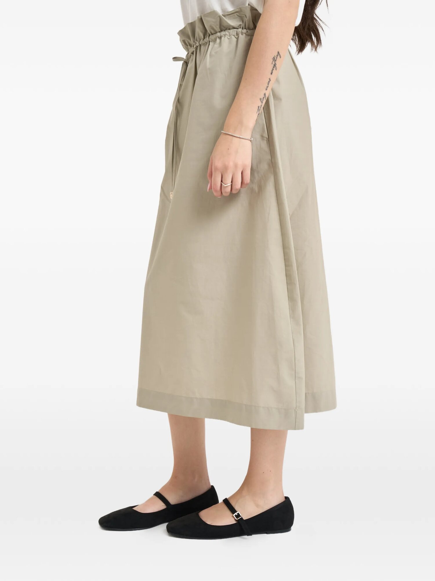 Юбка Drawstring paperbag-waist skirt