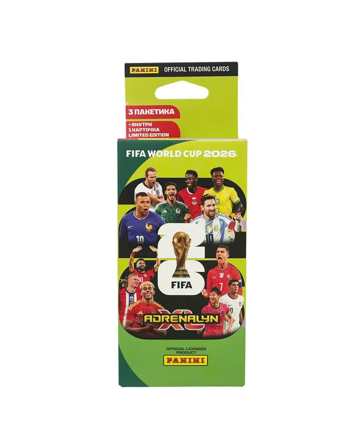 Набор коллекционных наклеек "Чемпионат мира FIFA World Cup 2026", PANINI WORLD CUP 2026 TCG (набор из 3 пакетиков карточек + 1 карточка Limited Edition), 25 штук в наборе