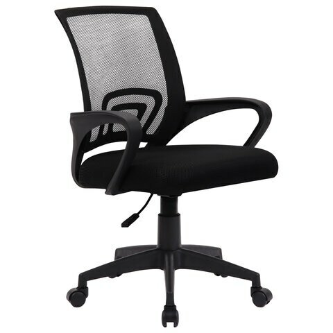 Кресло Cromex CH-695 533065 Top, с подлокотниками, сетка/ткань TW, черное