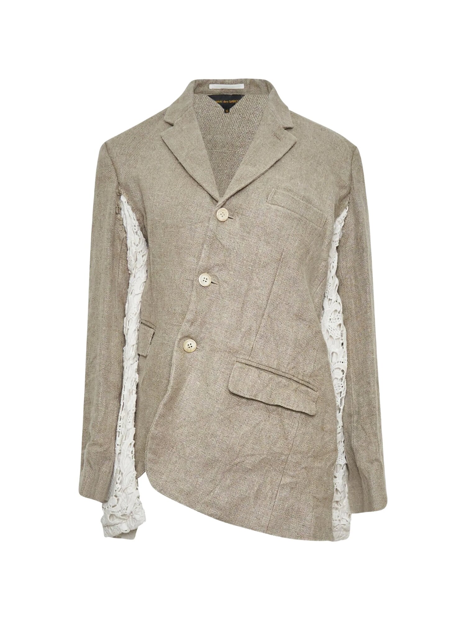 Куртка Lace-insert asymmetric jacket