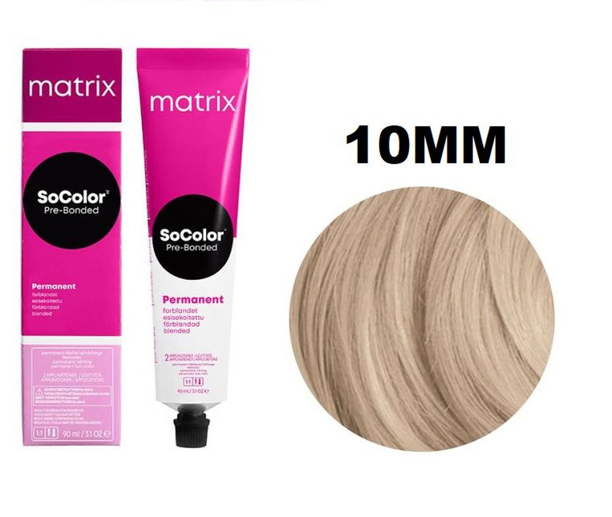Matrix, Socolor Pre-Bonded, Краска для волос № 10MM, очень светлый блондин мокка, 90 мл
