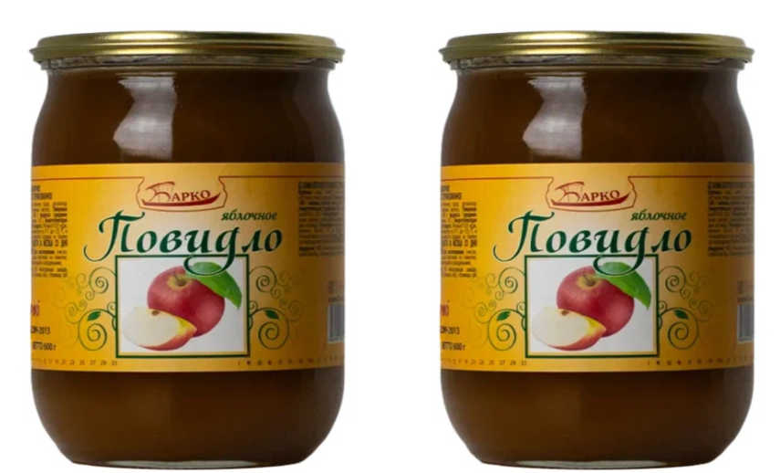 Повидло Яблочное Барко, 600 гр, 2 шт