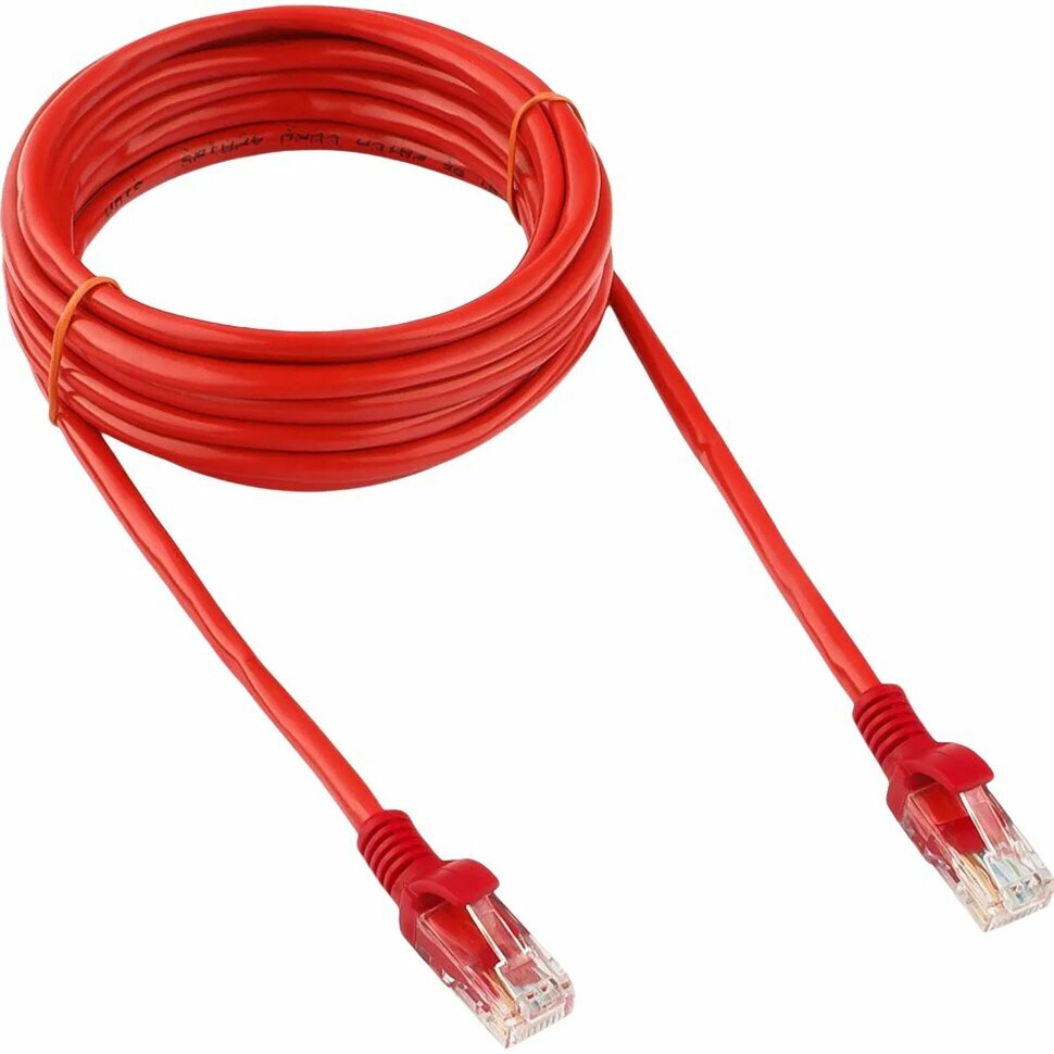 Патч-корд UTP Cablexpert PP12-3M/R кат.5e, 3м, красный, 1124753