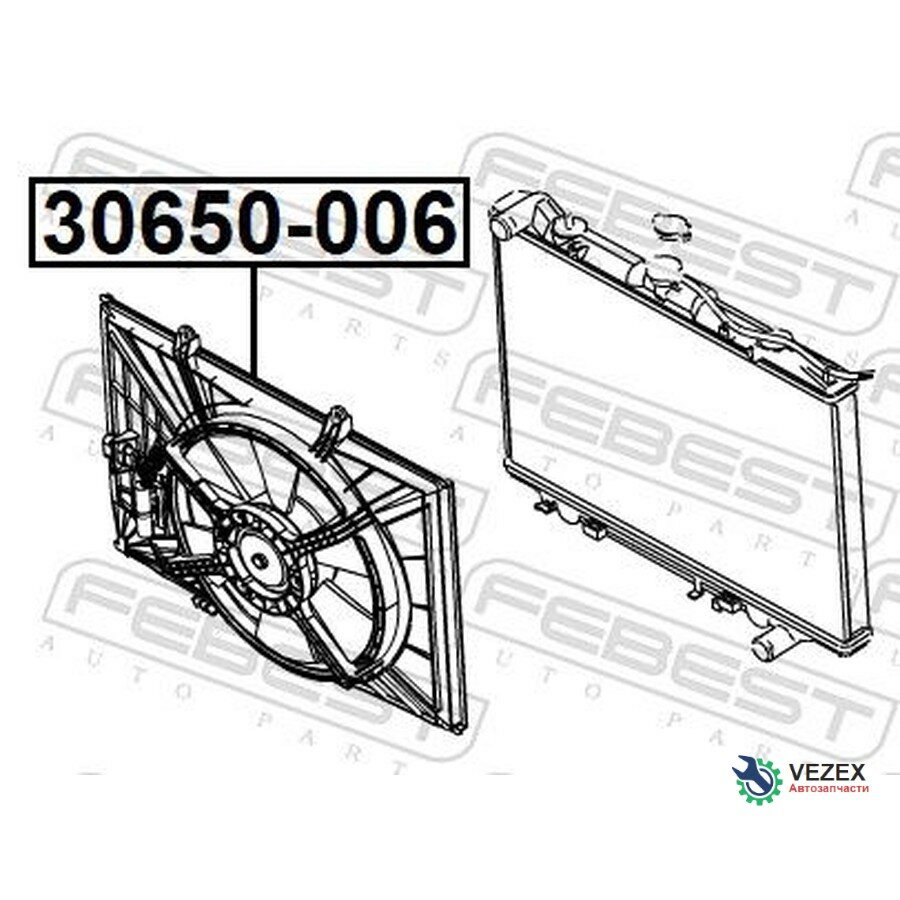 FEBEST 30650006 вентилятор охлаждения!\ Great Wall Hover H5 2.0D 10>