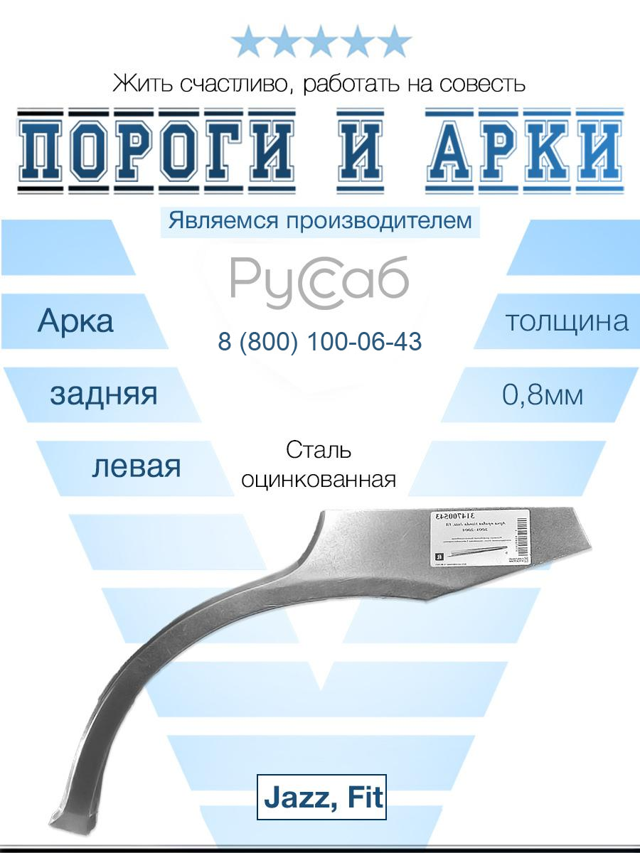 Арка левая для Honda Jazz, Fit 2001-2008