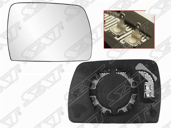 Полотно зеркала SAT ST-BM83-940G-1 BMW X3 03-10 Правое Обогрев/ асферическое