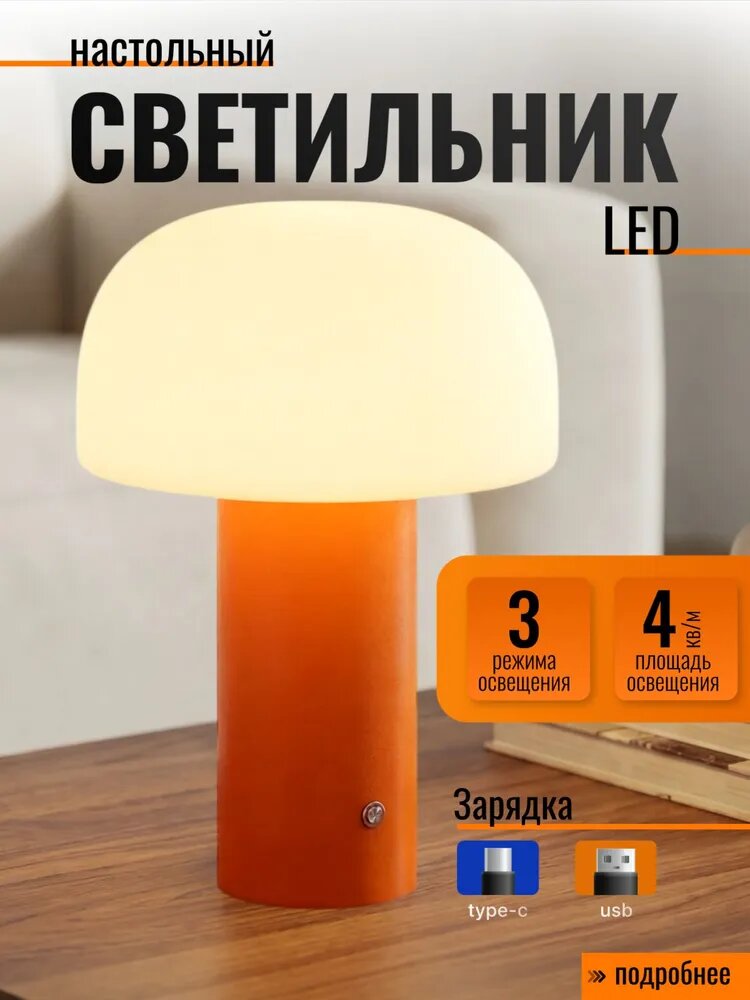 Грибы зарядные лампы Легкий / устойчивый к падению, подходит для спальни / гостиной / прикроватной тумбочки