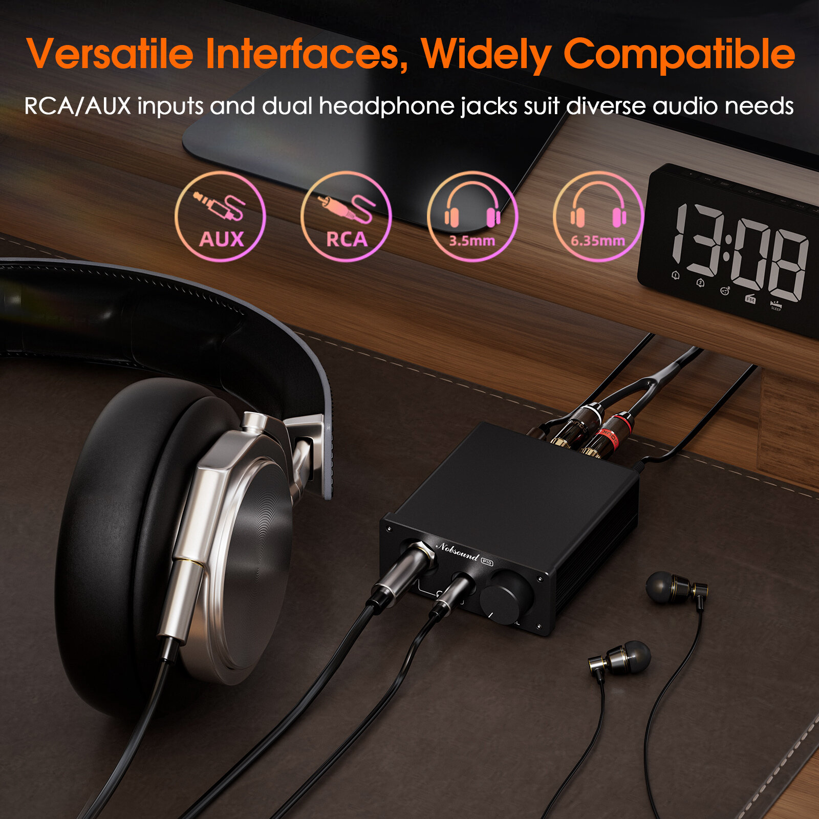 Усилитель для наушников Nobsound P10 (класс А, HiFi, 3.5 мм/6.35 мм) — фото 1
