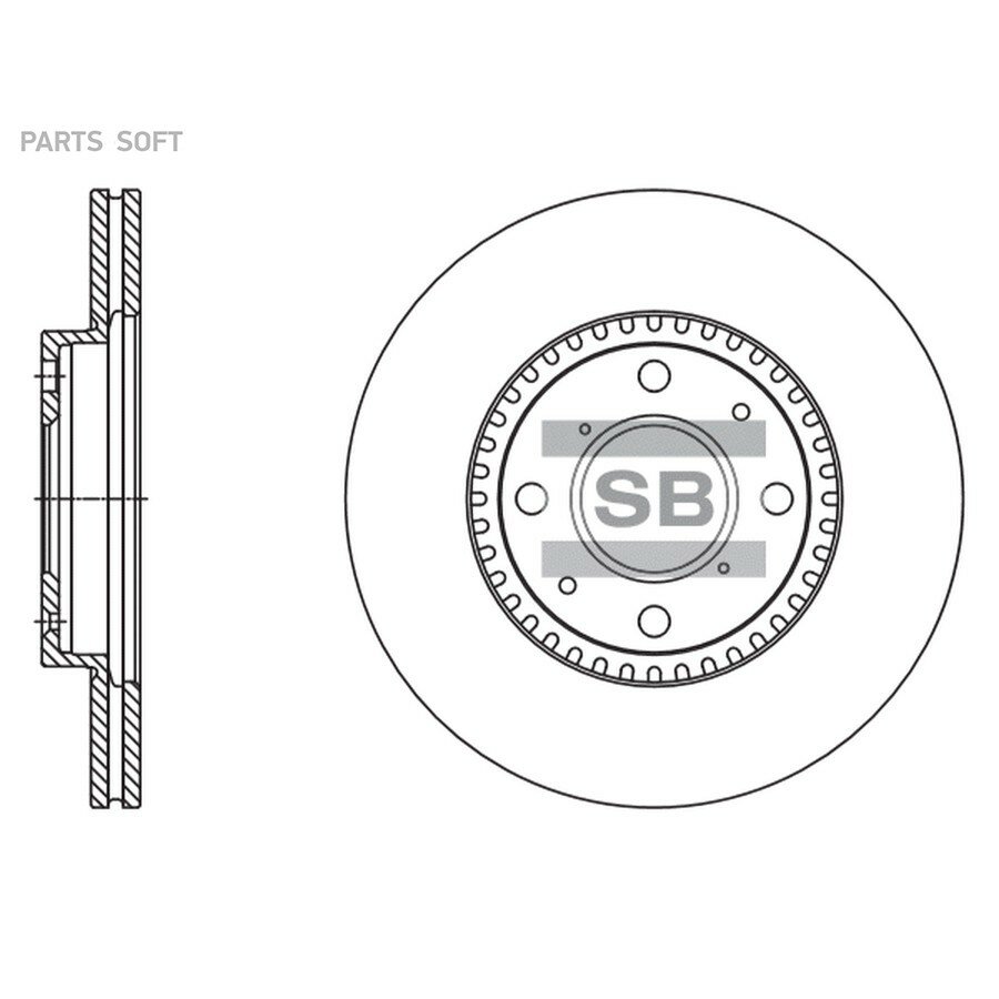 SANGSIN BRAKE SD4803 Диск тормозной OPEL AGILA 1.0-1.3 07-/SUZUKI SWIFT 1.3-1.5 05- передний вент.