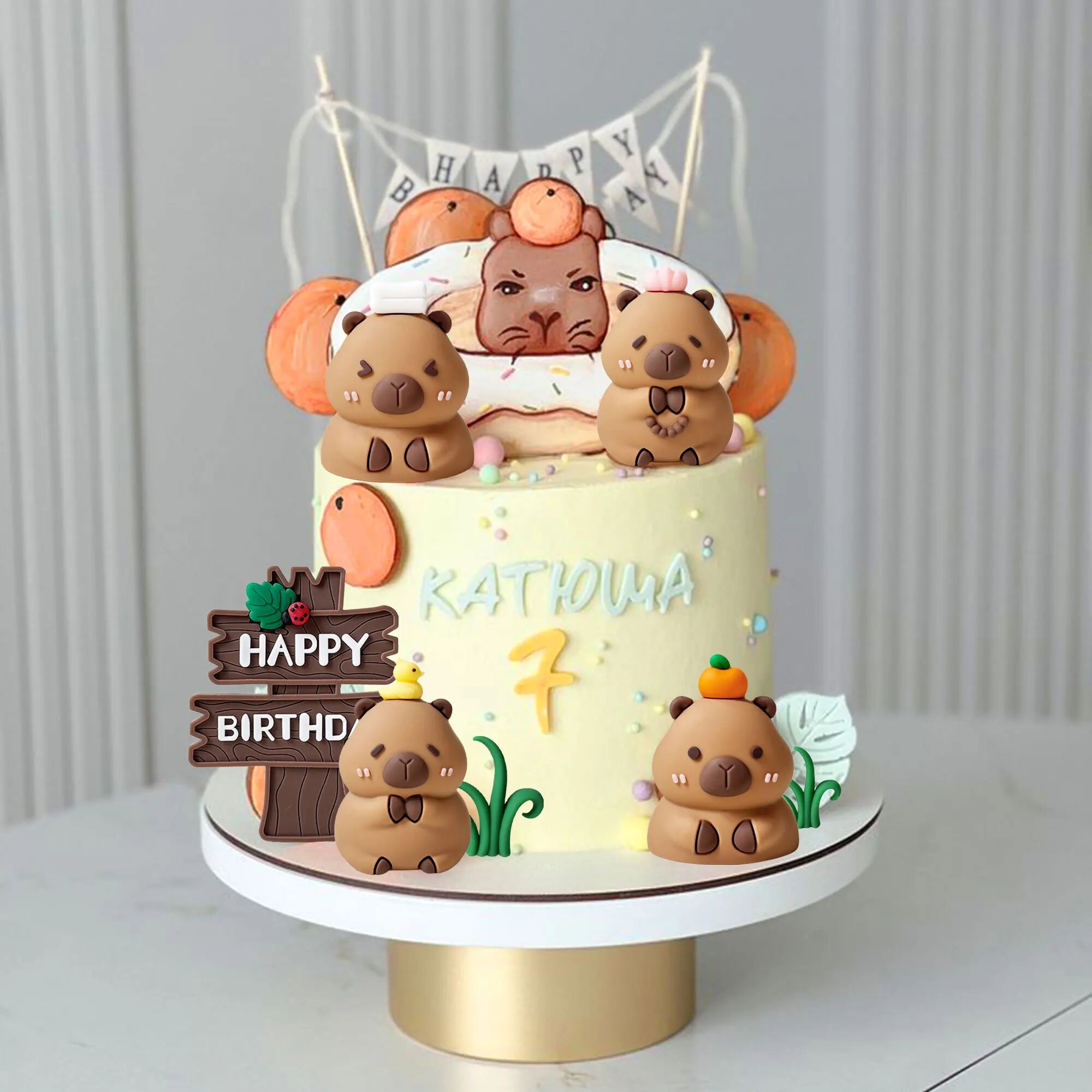 Украшения для торта LaVenty Capybara 7 шт.