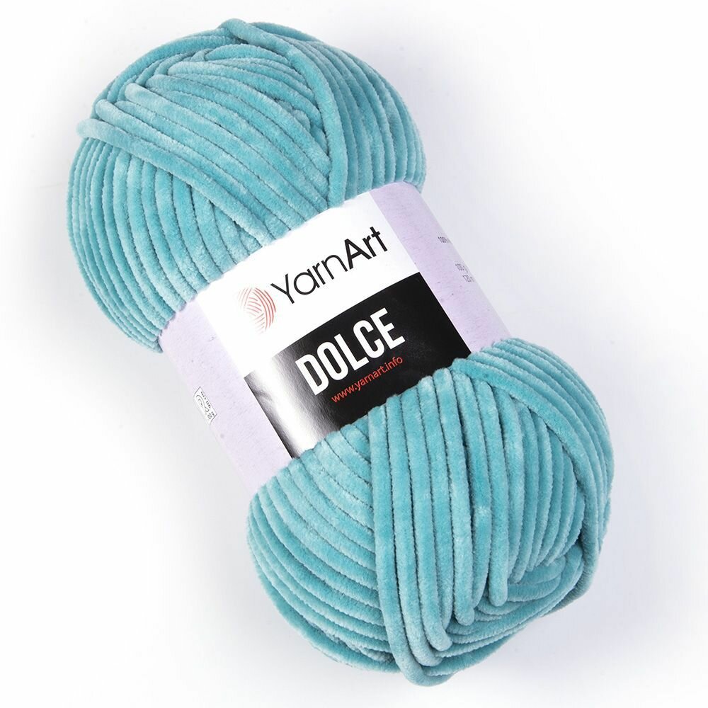 Пряжа Дольче (Dolce Yarnart) упаковка 5 мотков 100 г. 120 м. 100% микрополиэстер плюш 770 темная мята