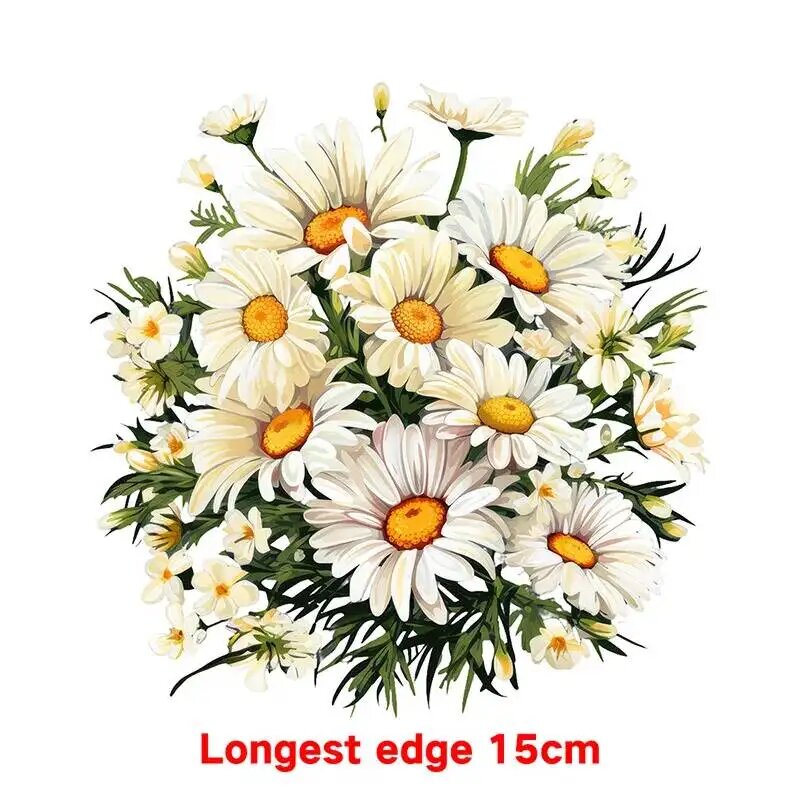 Набор патчей "Цветы и растения" для декора одежды PatchDIY Белый, NTH-00709-14