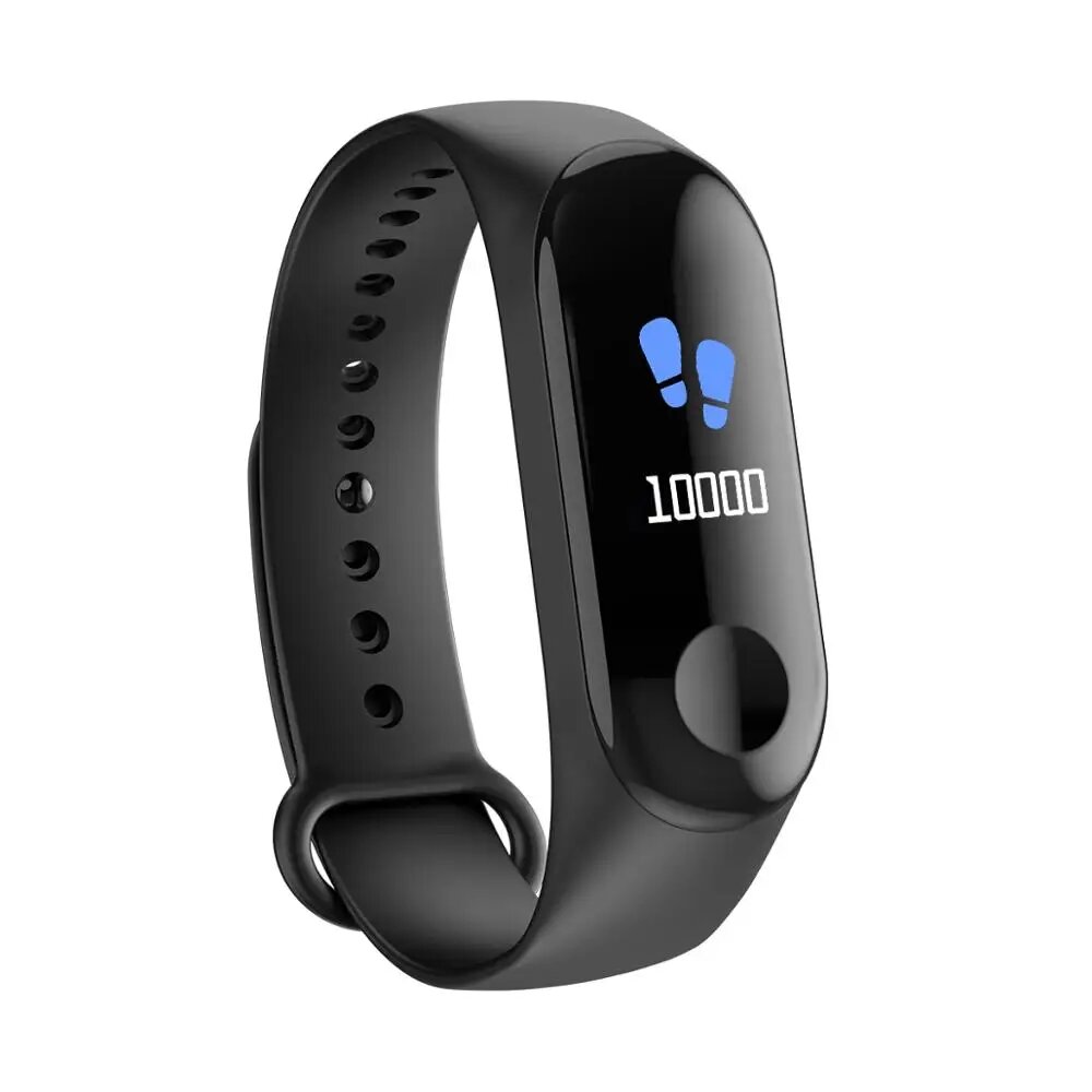 Vaiquela M3 Цветной спортивный браслет Черный, черный