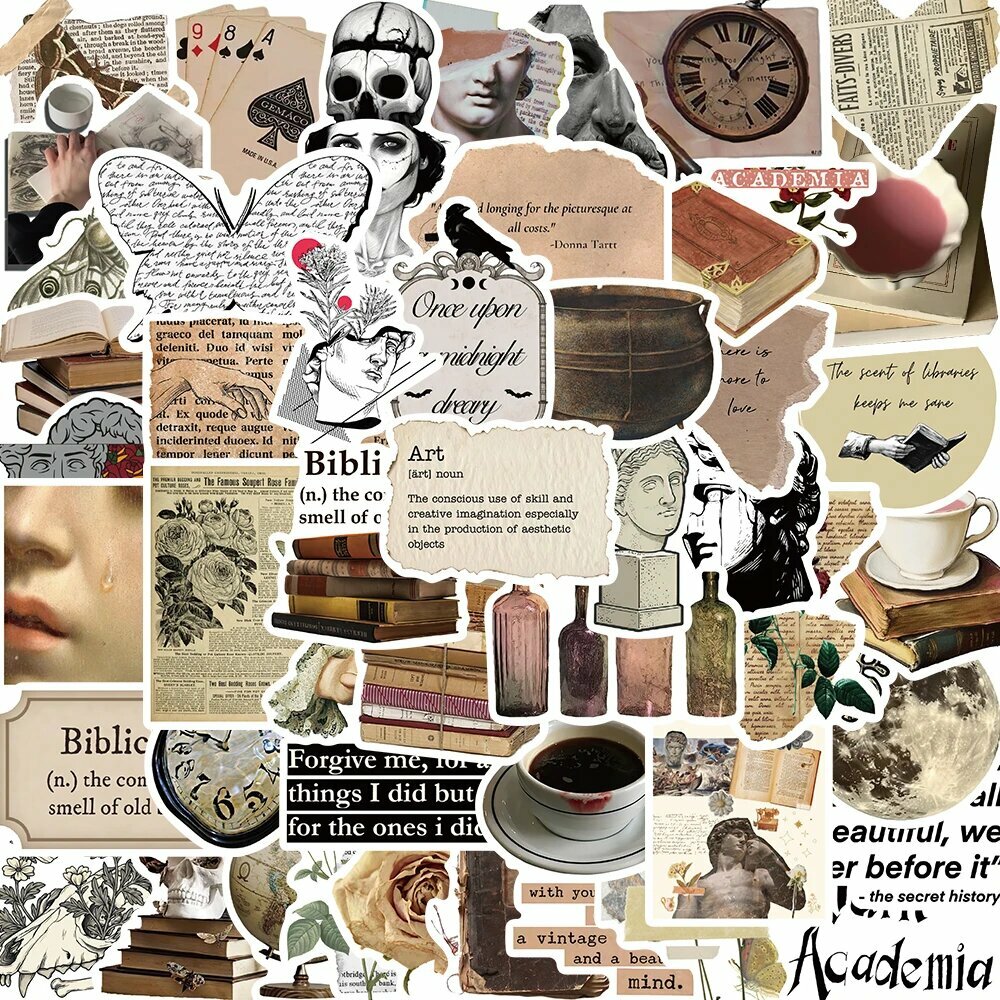 50 стикеров Dark Academia PickJoy