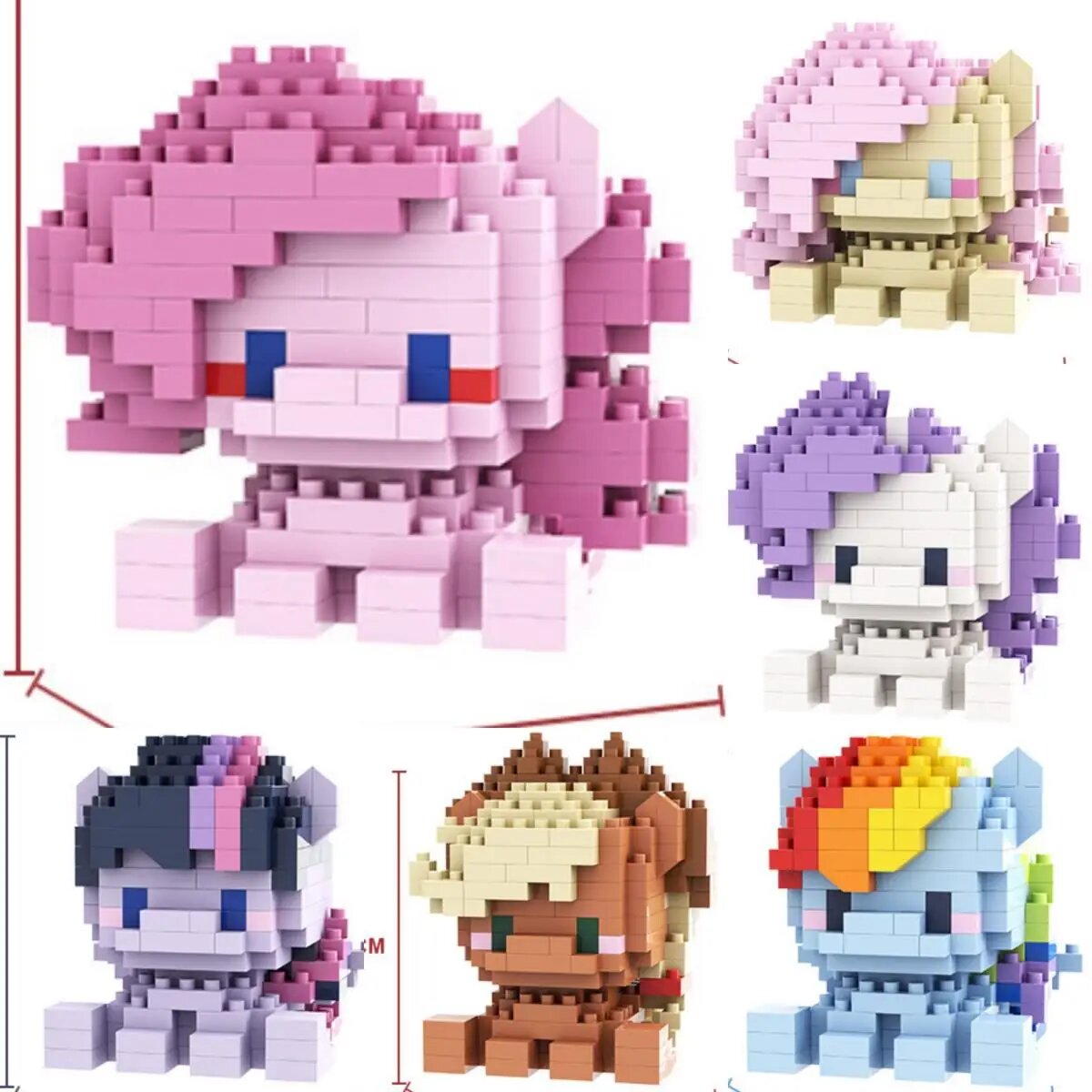 Конструктор My Little Pony, микро-блоки, JM-6PCS