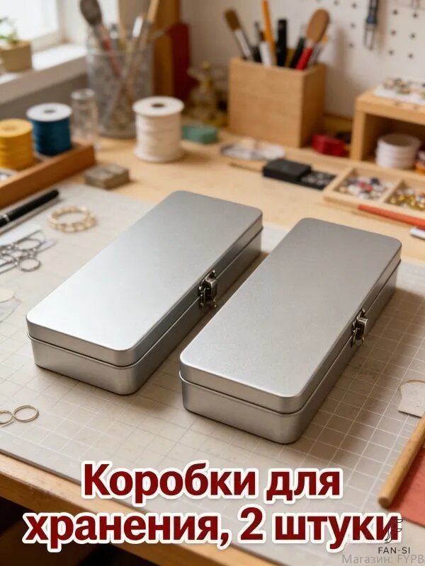 Кофр для хранения вещей, 20 см х 8 см х 3.3 см , 2 шт