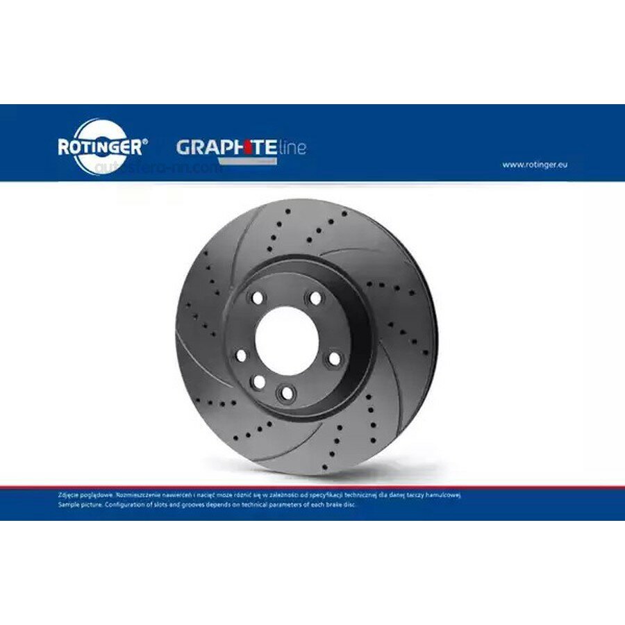 ROTINGER RT4518HPGLT5 Диск тормозной графитовый высокоуглеродистый с двойной перфорацией и насечками