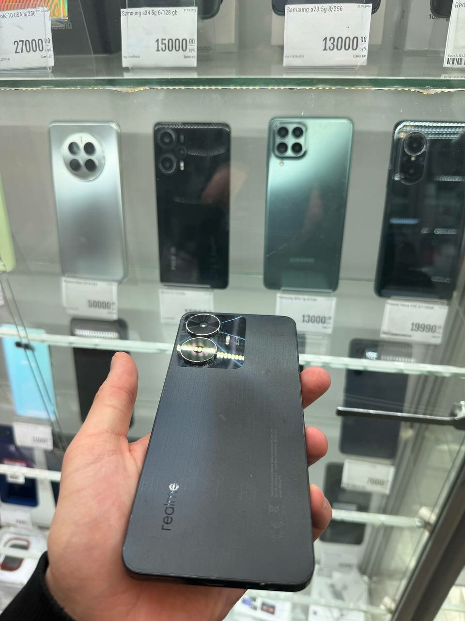 Смартфон realme C55, 6/128ГБ, черный, Б/У