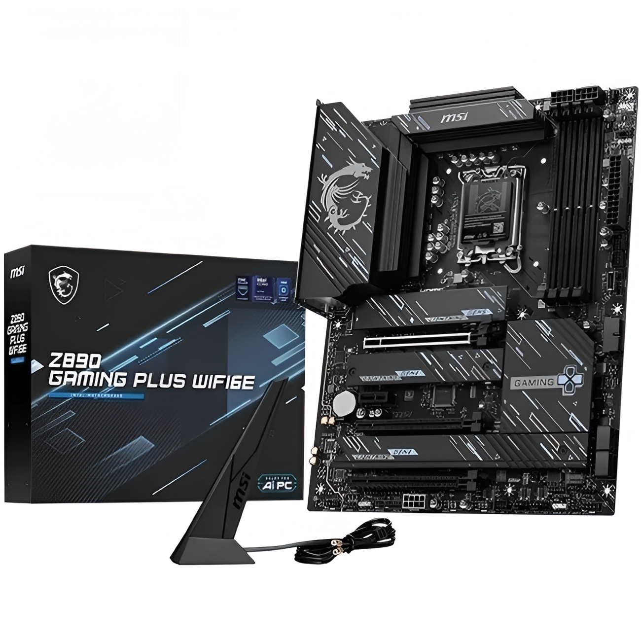 Материнская плата MSI Z890 GAMING PLUS WIFI6E (LGA1851/Z890/4xDDR5/3xPCI-Ex16/4xM.2/Wi-Fi/BT/GLAN/DP/HDMI/ATX)