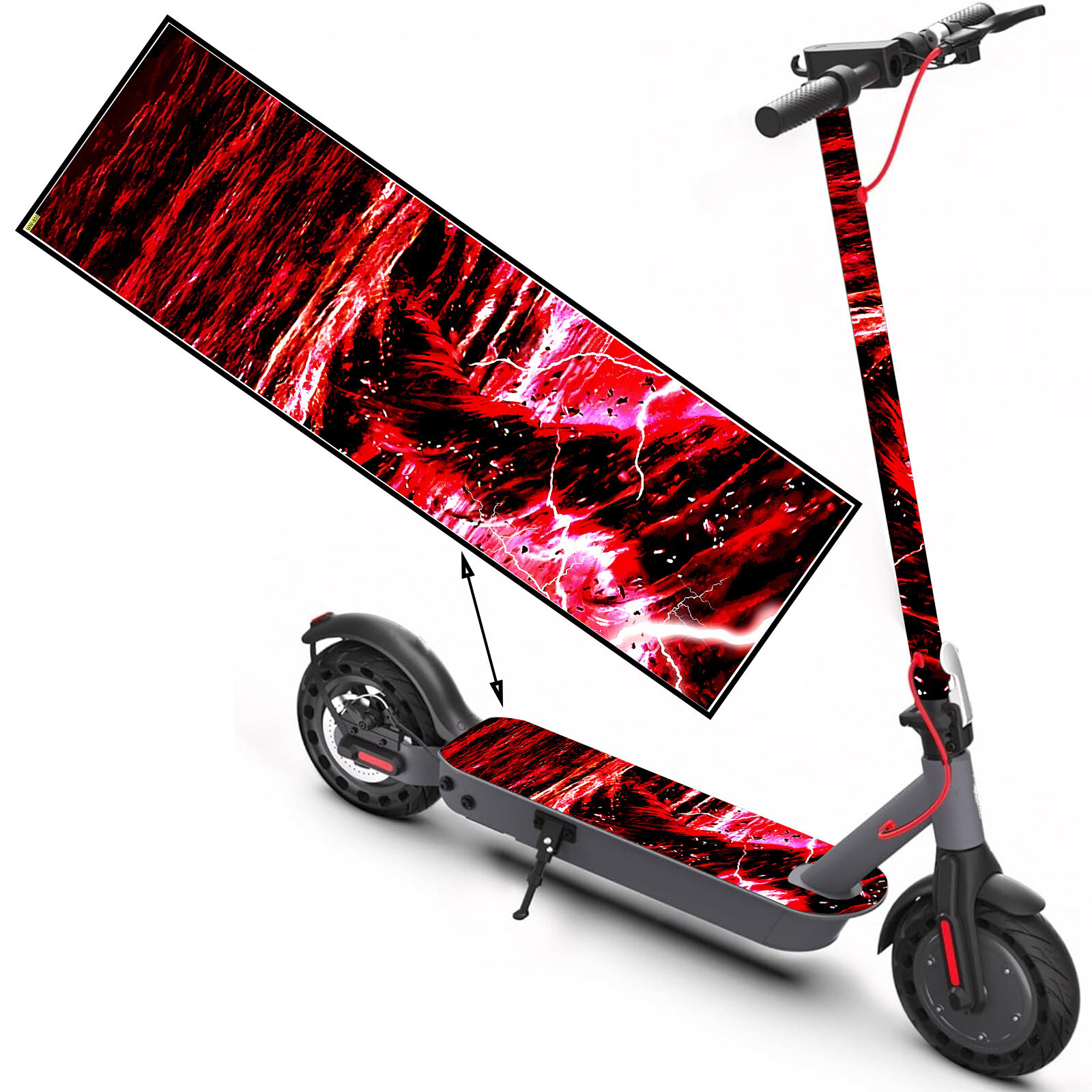 Наклейки для самоката "Red Nightmare Thunderstorm Dark Graffiti" WW-935, высококачественные ПВХ наклейки для скейтборда, легко устанавливаются, декор на Хэллоуин и Рождество, подарки
