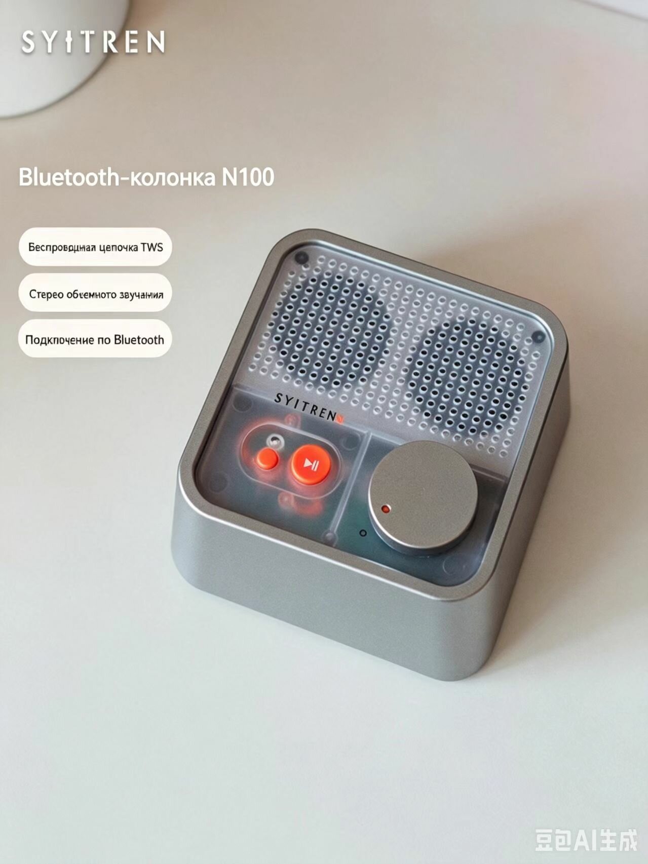 Аудиосистема syitren N100 mini Bluetooth, сабвуфер, стереосистема с подключением TWS, Bluetooth 5.0