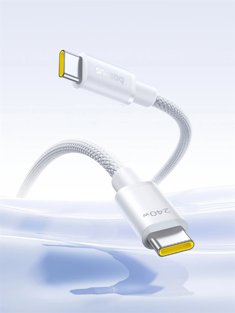 Baseus Кабель Baseus Fast Charging Data Type-C - Type-C 240W 1м E0427702 Белый — фото 1