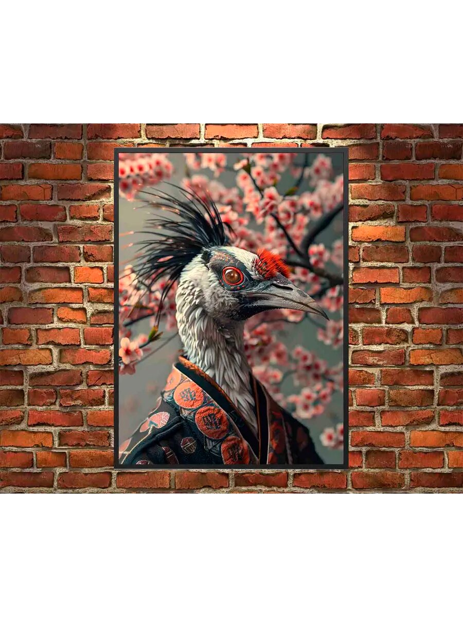 Куропатка-птица-самурай 4, Плакат 30x42см
