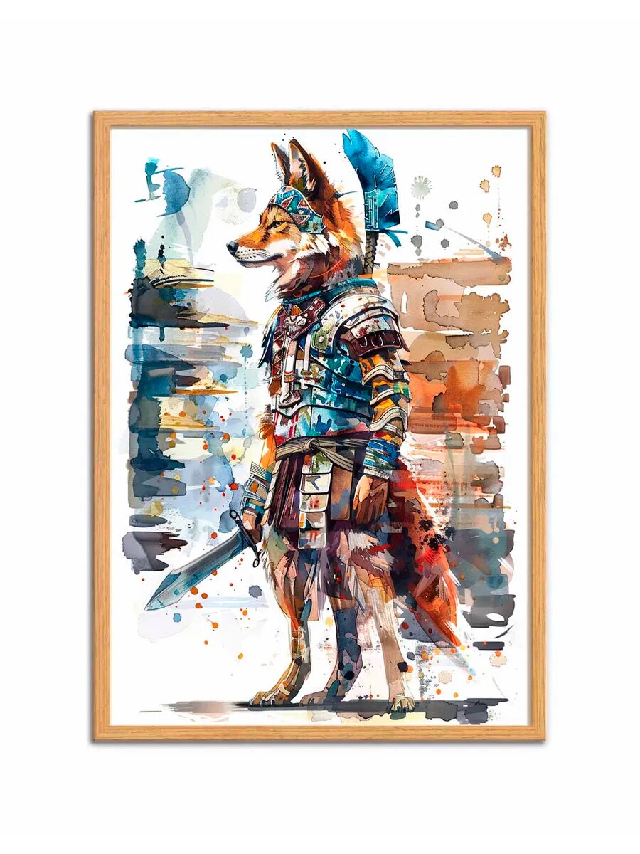 Койот-животное-гладиатор 5, Плакат 30x42см