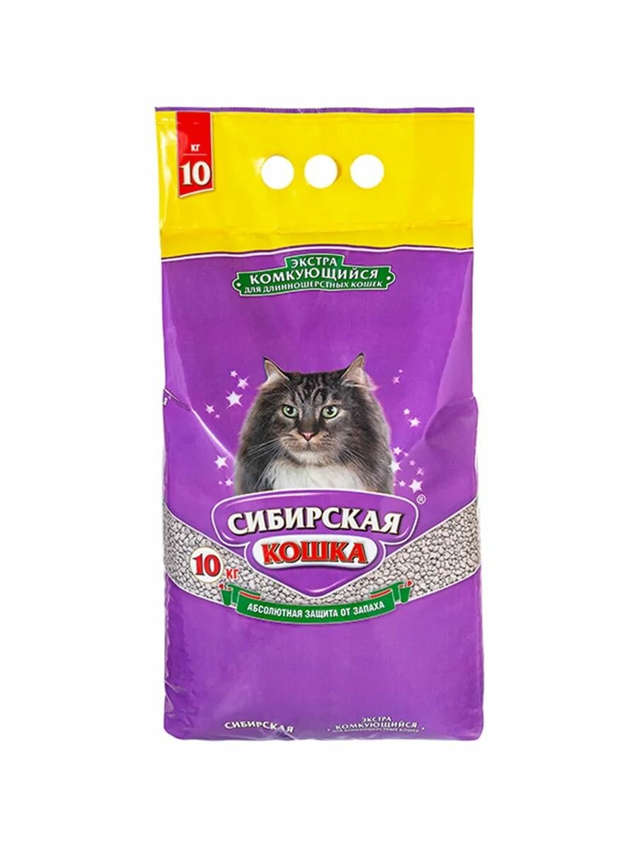 Наполнитель для кошачьего туалета Сибирская кошка Экстра (впитывающий) 10 л