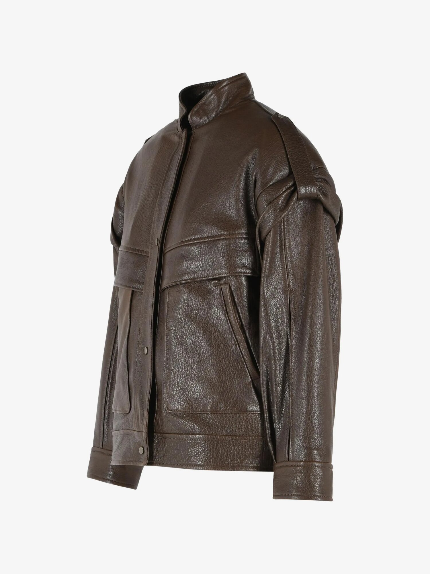 Куртка Salvatore Santoro Leather bomber jacket, размер 40, коричневый — фото 1