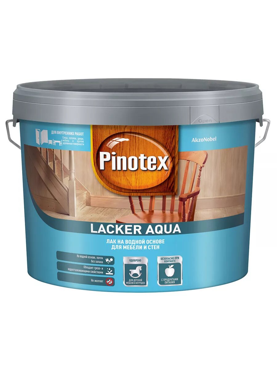 Лак Pinotex Lacker Aqua 10 матов 2,7л водный для мебели стен