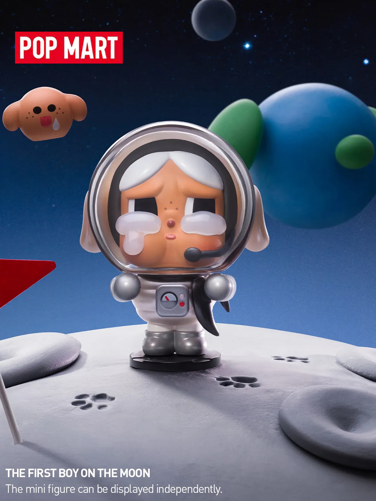 Коллекционная фигурка Слепая коробка Pop Mart CRYBABY CRYING TO THE MOON SERIES FIGURES-THE FIRST BOY ON THE MOON