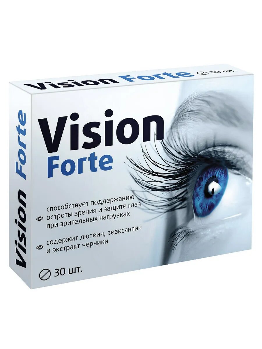 Vision Forte комплекс с лютеином, зеаксантином и экстрактом черники Витамир таблетки покрыт. об. массой 515 мг 30 шт