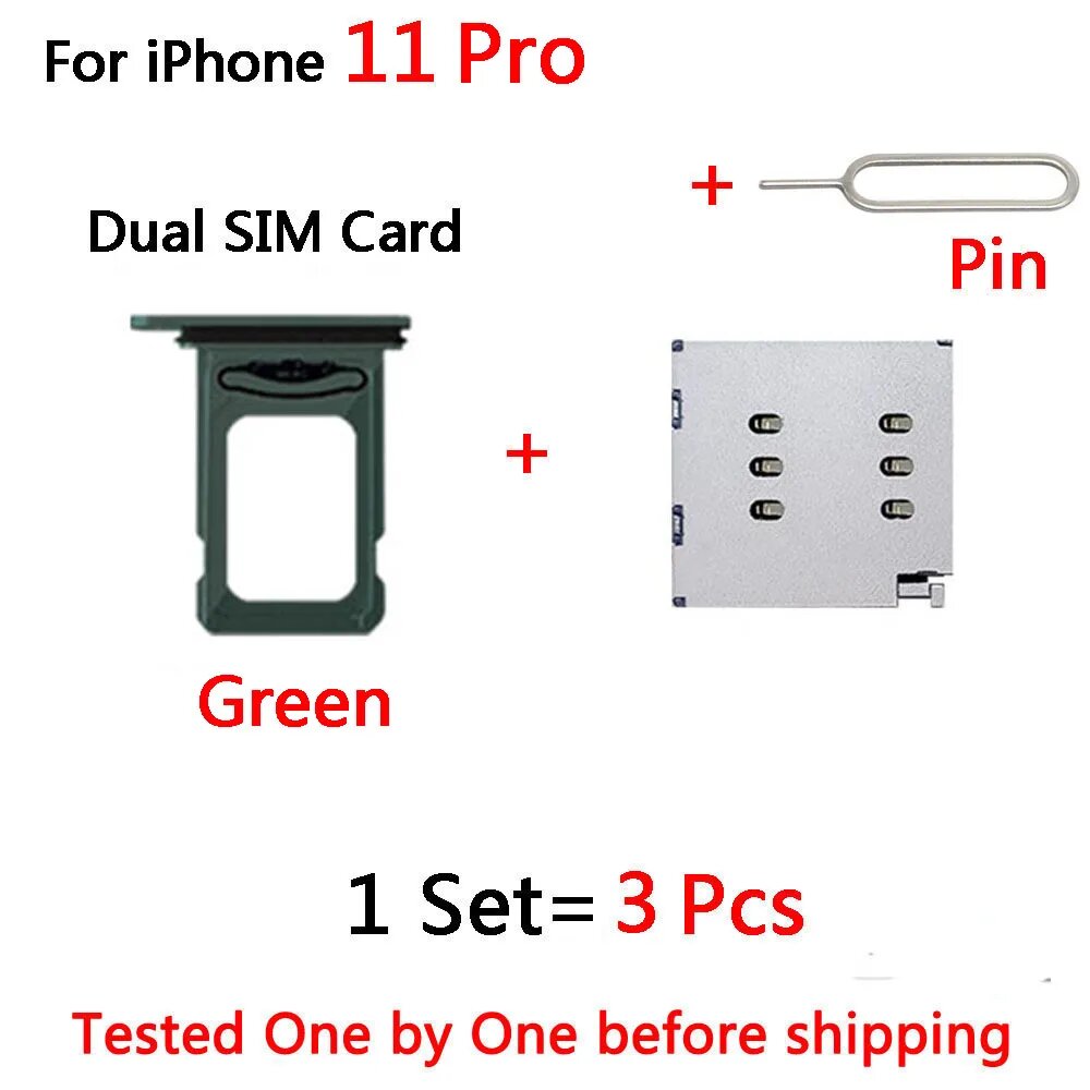 Гибкий кабель для чтения двух SIM-карт для iPhone 11/11 Pro Max, держатель для двух SIM-карт, адаптер, замена разъема