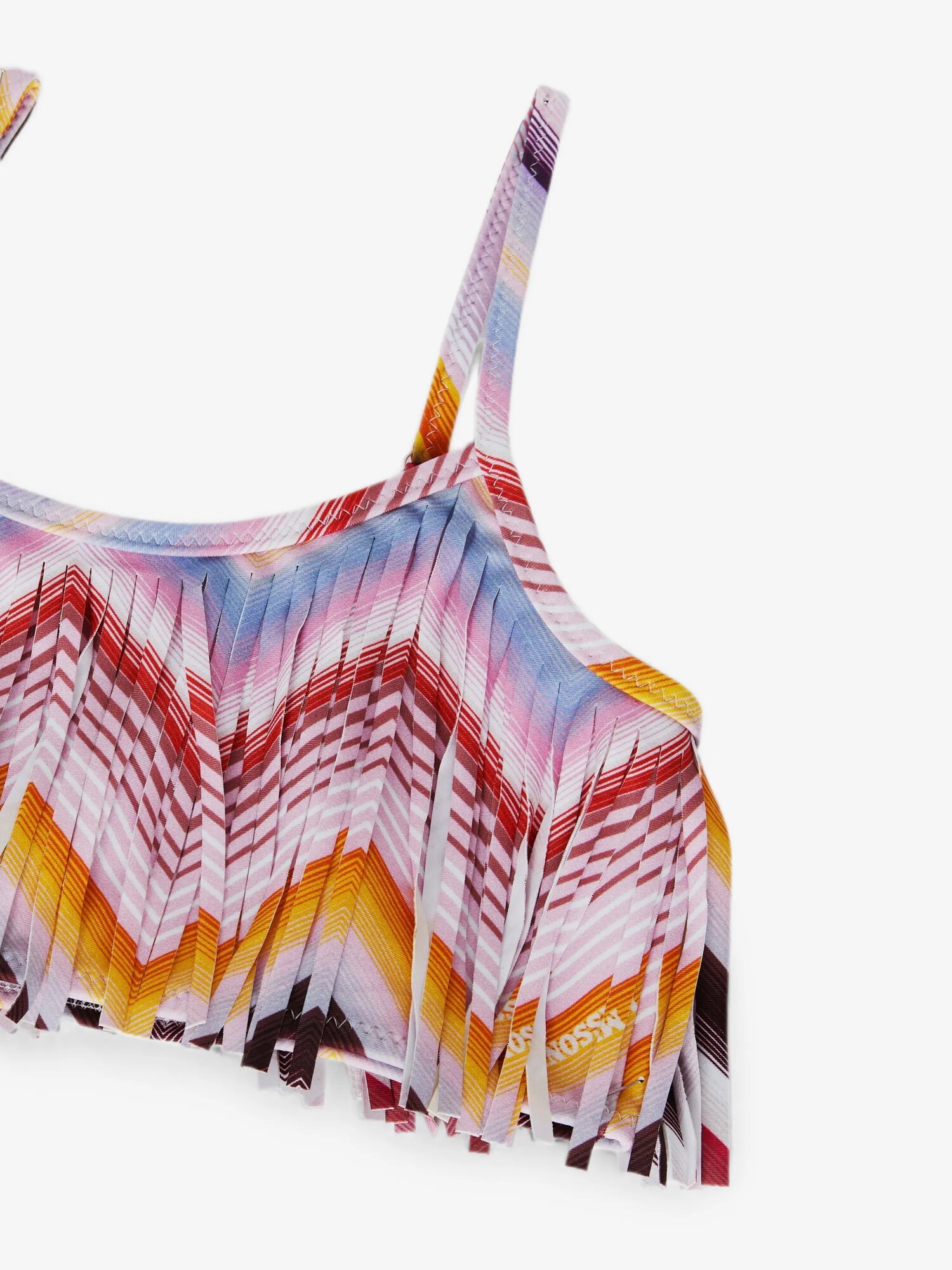 Купальник Missoni Zigzag fringed bikini, размер 140, розовый — фото 1