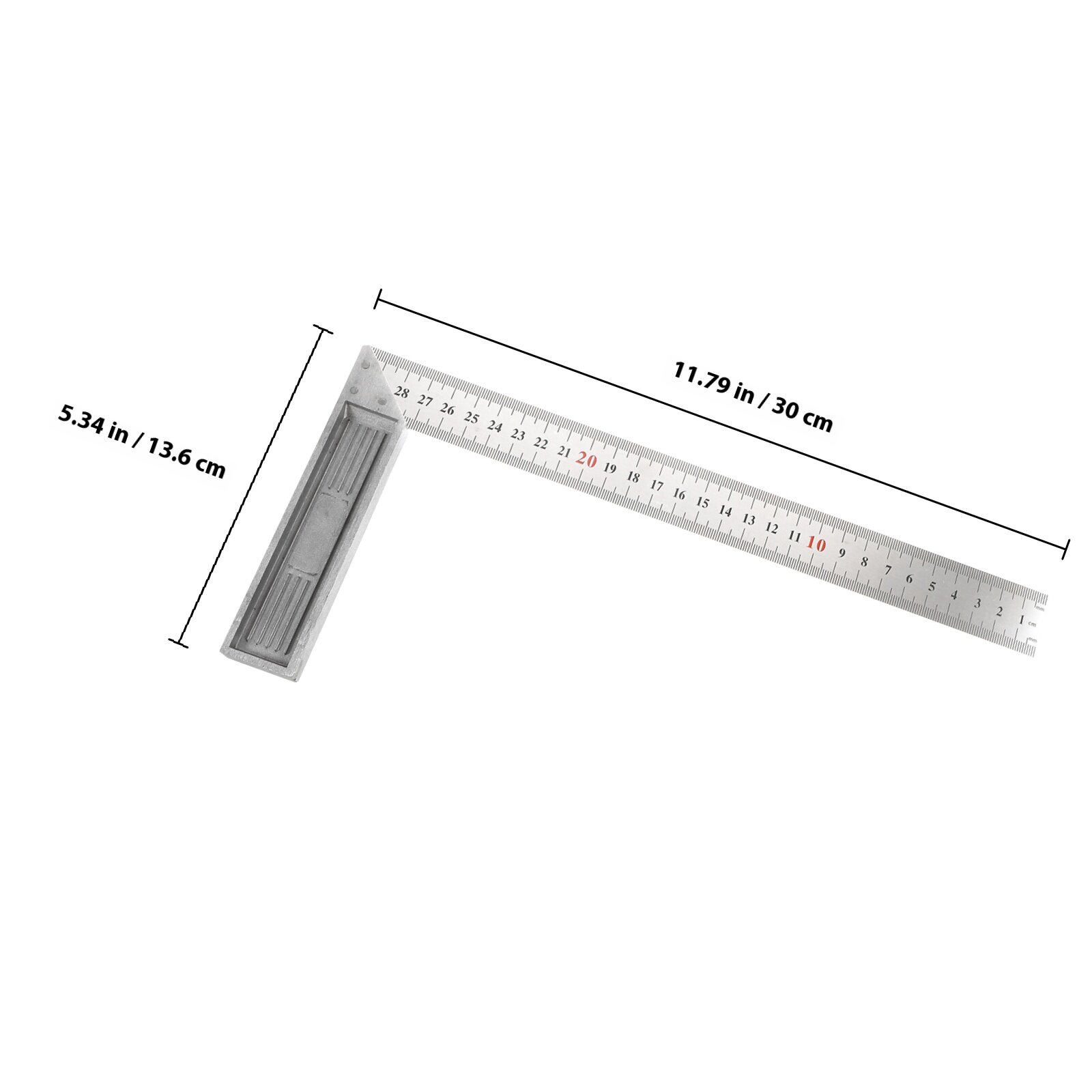Столярный Угольник Профессиональное Измерительное Правило 30.00X13.60X1.00Cm