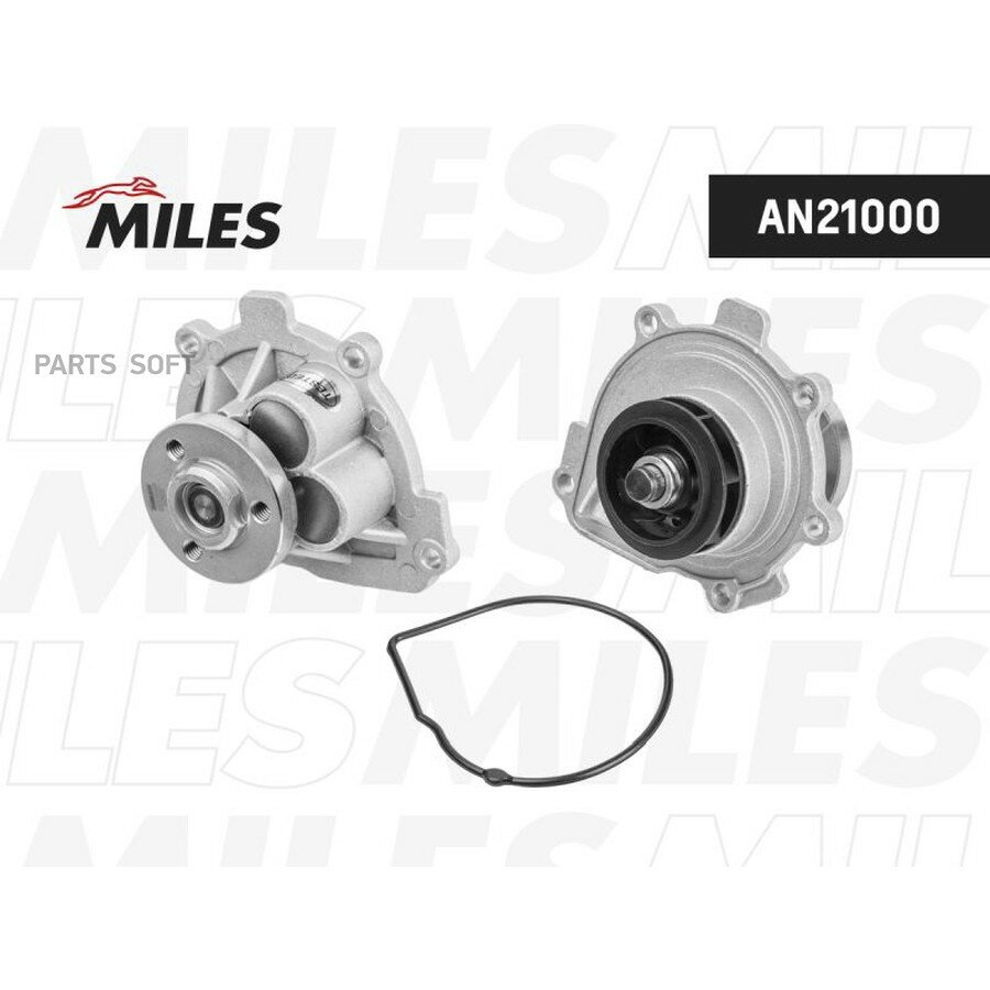 MILES AN21000 Насос водяной CHEVROLET AVEO 1.4/CRUZE 1.6/1.8/OPEL 1.6/1.8 03- ()