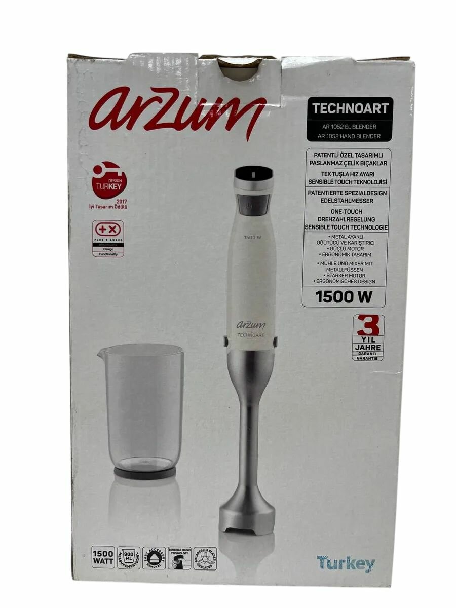 Arzum Погружной блендер Arzum Technoart AR1052, белый, кремовый