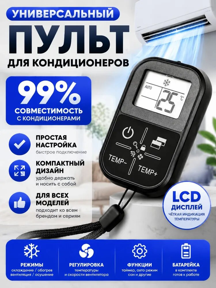 Универсальный пульт дистанционного управления для мини-кондиционера