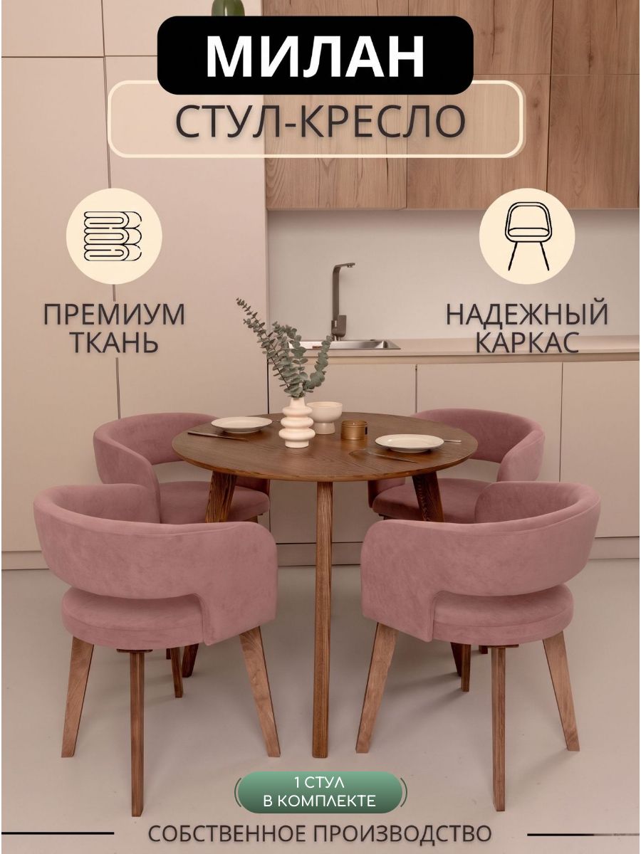 Cтул с мягкой спинкой для кухни Milan