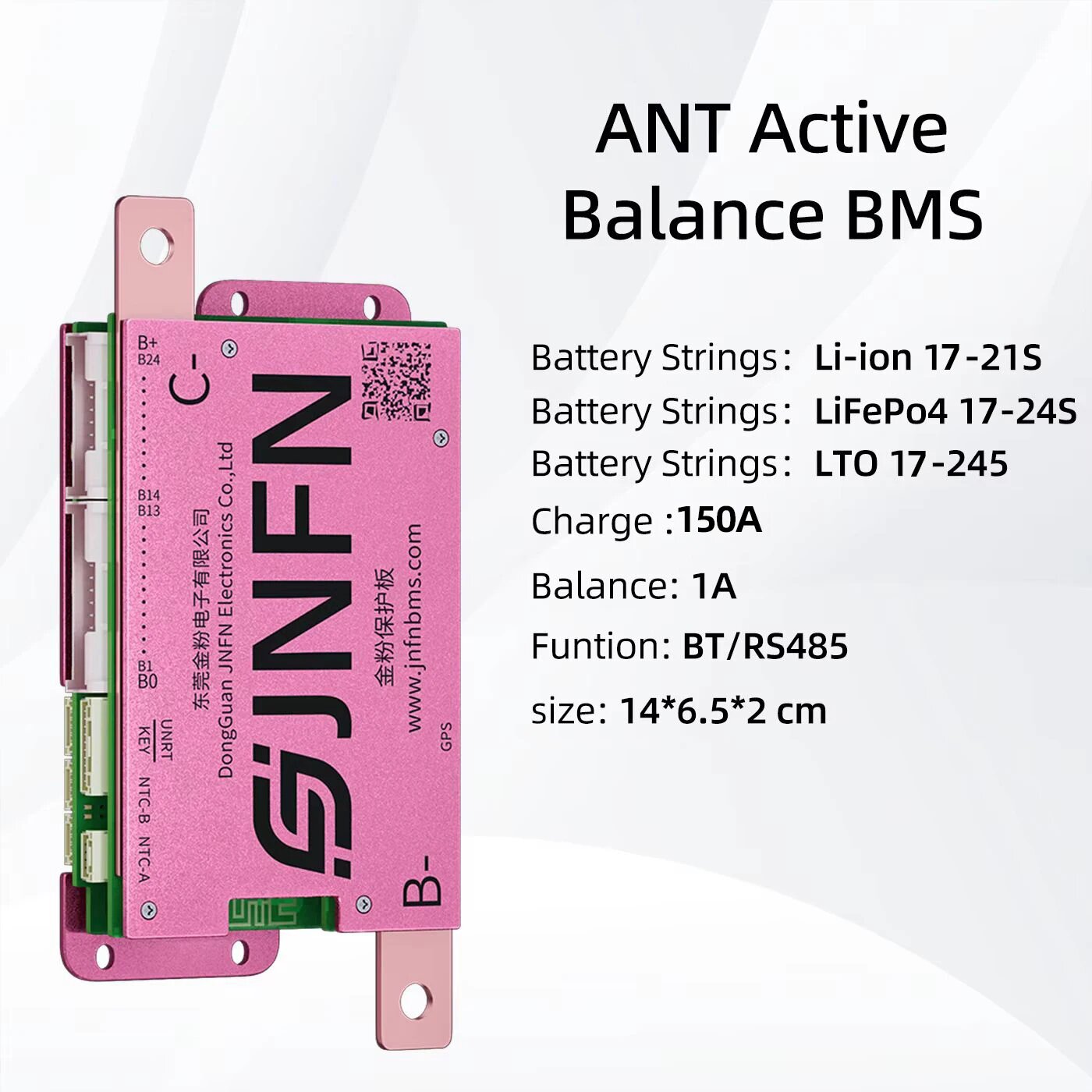 ANT BMS 150A 17-24S Активная Балансировка 1A