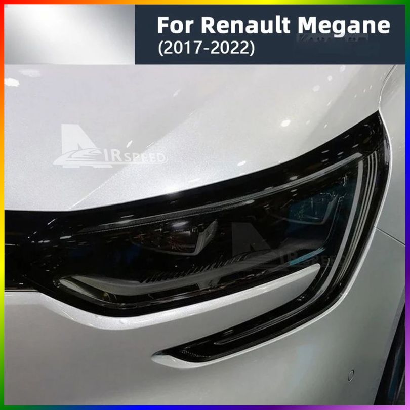 Для Renault Megane 4 2017 2018 2019 2020 2021 2022 Защитная пленка фар автомобиля, тонировочная черного цвета, прозрачный виниловый стикер из ТПУ.