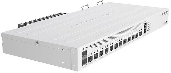 MikroTik Cloud Core Router 2004-1G-12S+2XS with Annapurna Alpine AL32400 Cortex A57 CPU (4-cores, 1.7GHz per core), 4GB RAM, 1x Gigabit RJ45 port, 12x 10G SFP+ cages, 2 x 25G SFP28 cages, RouterOS L6,