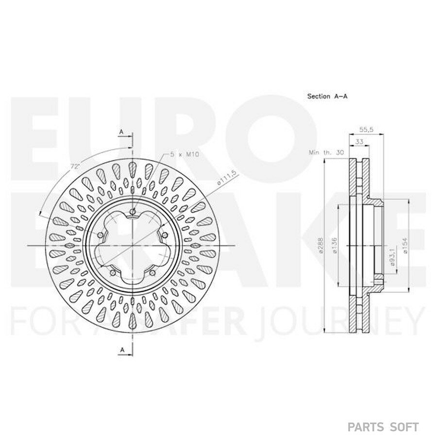(Производитель: от официального дистрибьютора, EUROBRAKE, артикул 5815312589