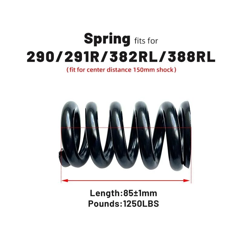 EXA From Амортизационные пружины для велосипедов 85mm-1250lbs для 291R / 290