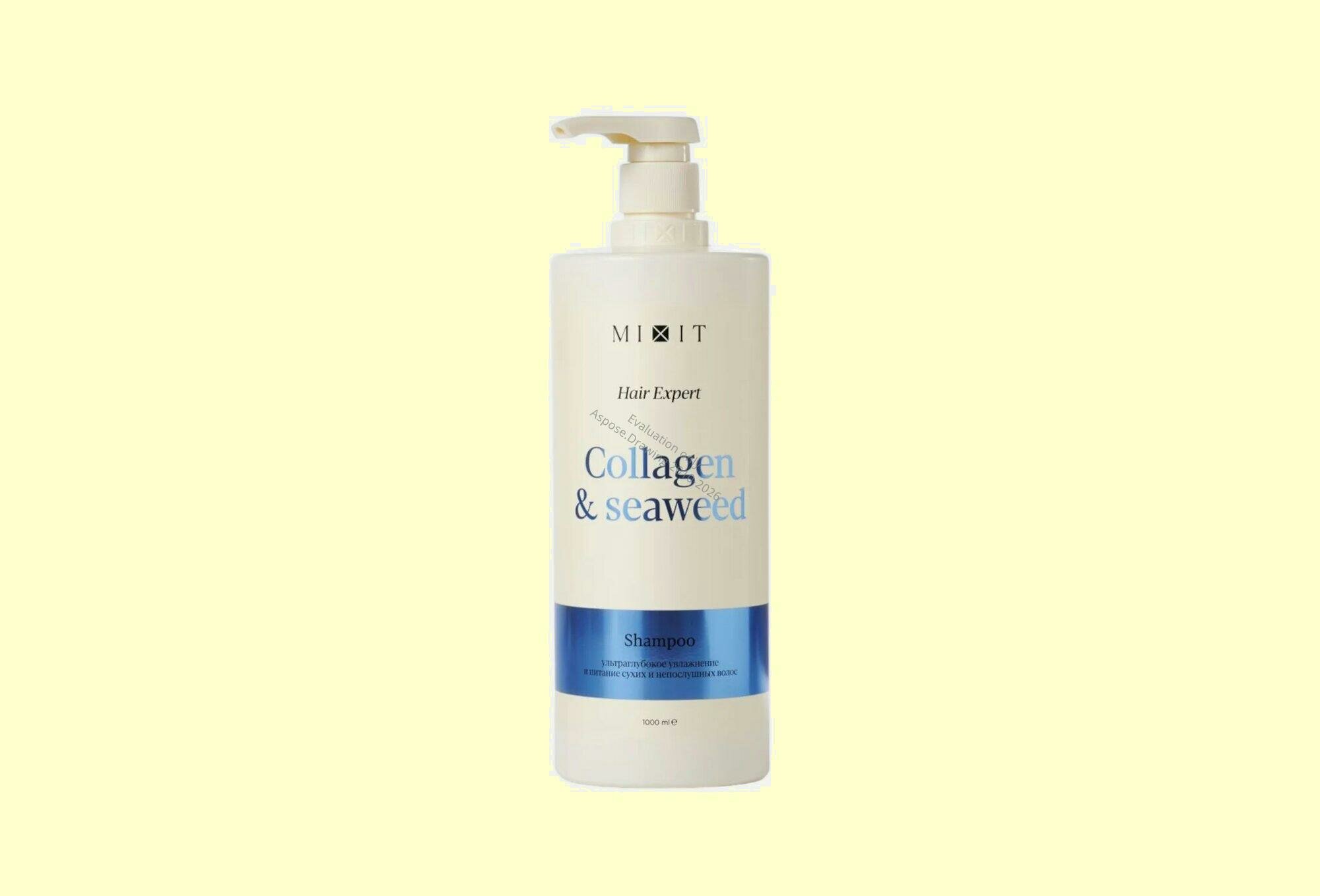 Шампунь MIXIT Collagen & Seaweed, для волос, увлажняющий, 1000мл