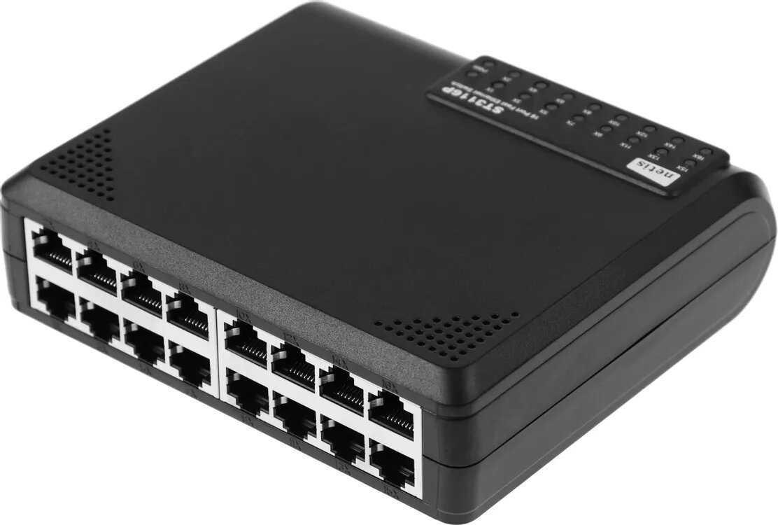 Коммутатор Netis ST3116P, неуправляемый